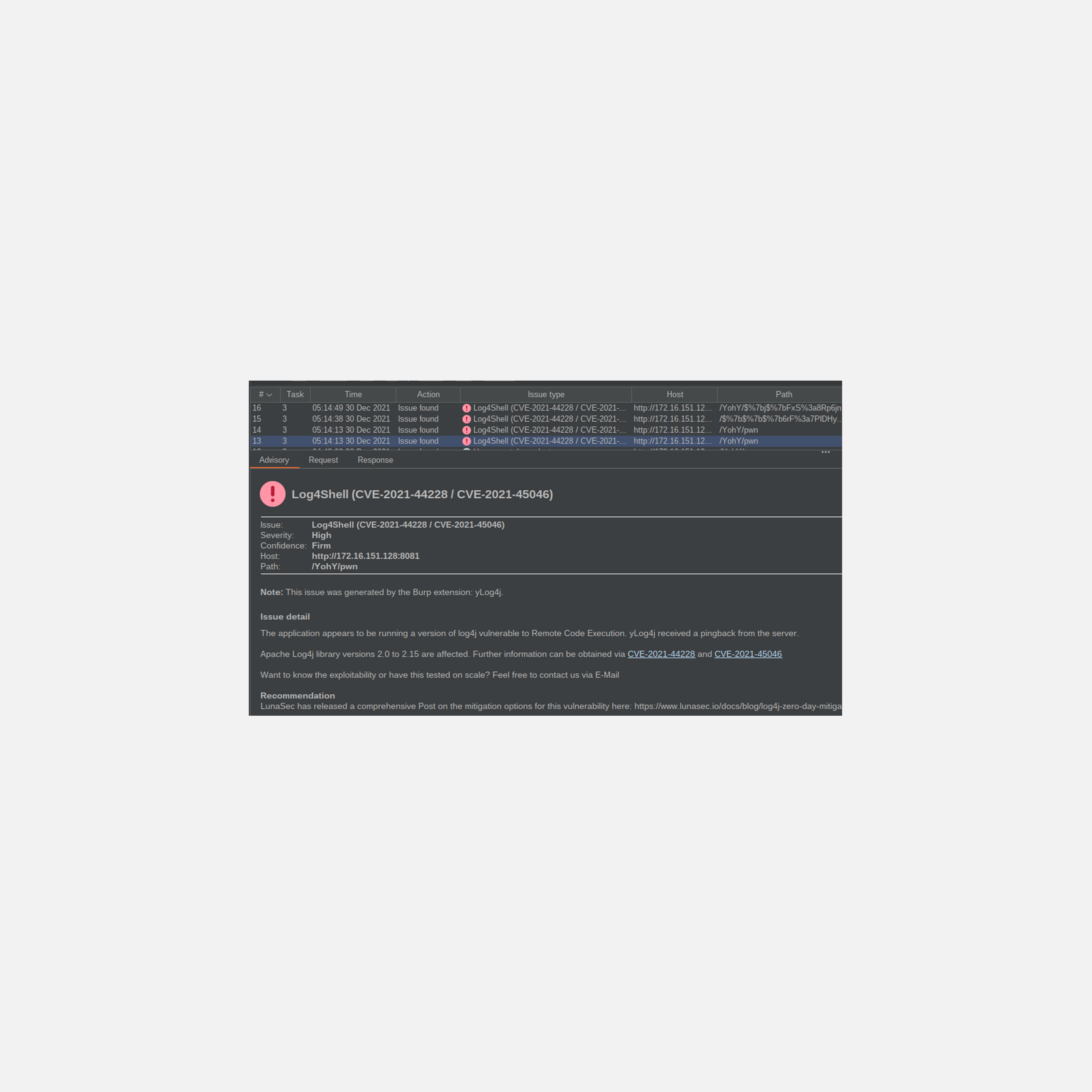 Blind Detection Of The Log4j Vulnerability En Scale Y Security Gmbh